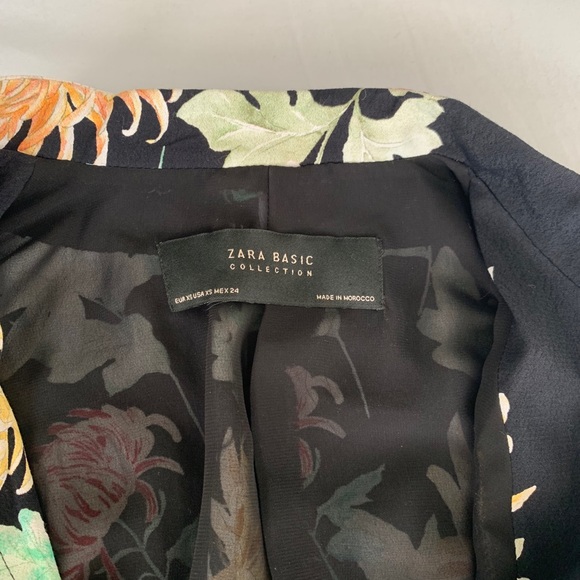 Zara | Jackets & Coats | Zara Floral Jacket | Poshmark